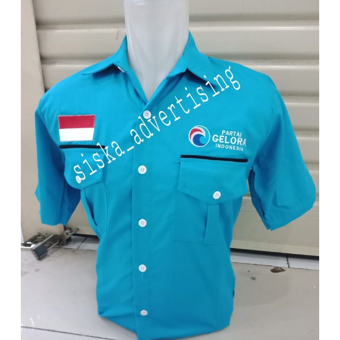 Jual seragam partai gelora no. 7| kemeja partai gelora | Shopee Indonesia