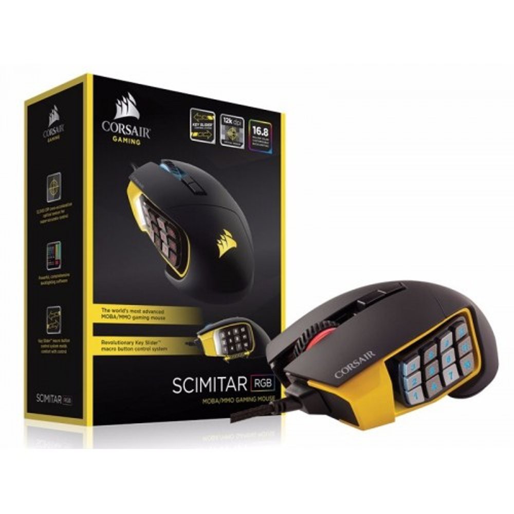 Jual Corsair Gaming Scimitar RGB PRO (Yellow) | Shopee Indonesia