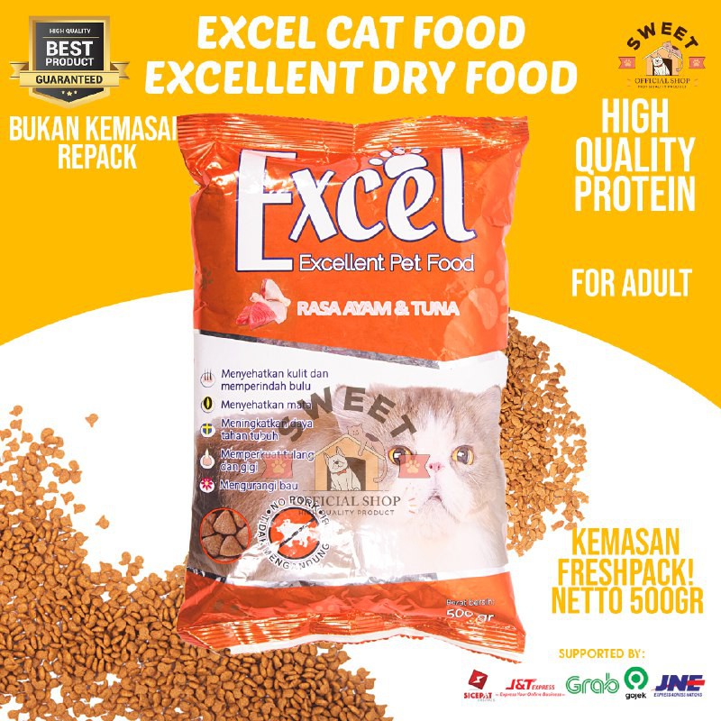 Jual EXCEL EXCELLENT DRY CAT FOOD - EXCEL MAKANAN KUCING KERING 500 ...