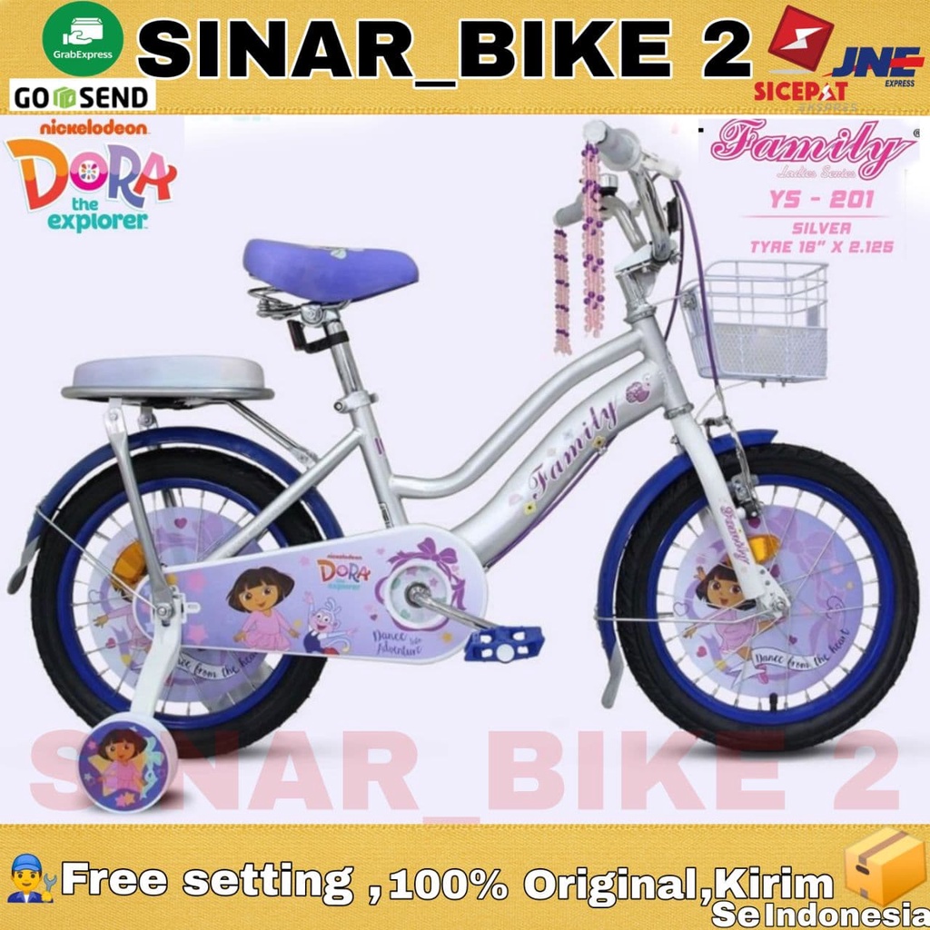 Jual Sepeda Anak Mini FAMILY YS-201 12,16 Inch Dora The Explorer ...