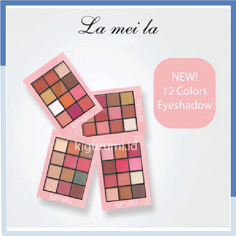 Jual LAMEILA Make Up Eyeshadow 12 Colors Glitter Matte Palette Color ...