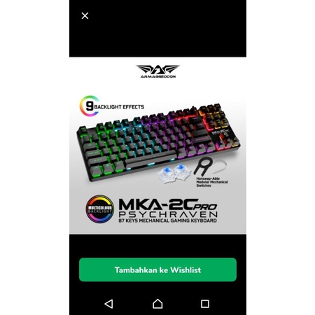 Jual Keyboard Gaming Mechanical Armaggeddon MKA-2C PRO PSYCHRAVEN Wired ...