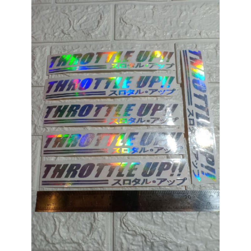 Jual Stiker throttle up hologram 20cm harga perbiji | Shopee Indonesia