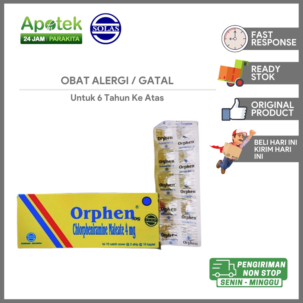 Jual Orphen Tablet Obat Alergi dan Gatal-Gatal Untuk Anak dan Dewasa ...
