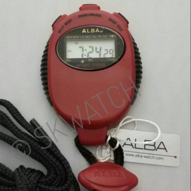 Jual Stopwatch Alba AXA25ZX1 Red Digital Original | Shopee Indonesia