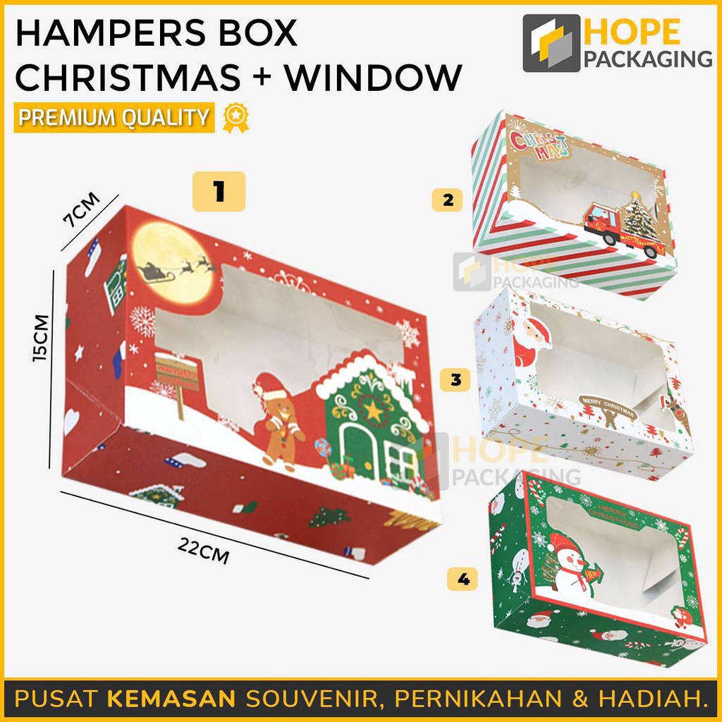 Jual Box Hampers Natal + Window / Kotak Box Cookies / Gift Box Parsel ...