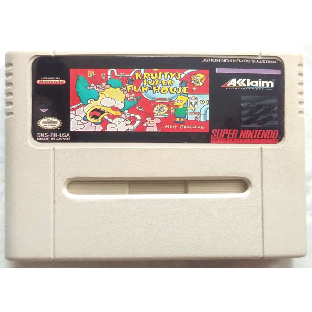 Jual Kaset SNES Super Nintendo Jadul The Simpsons Bart's Nightmare ...