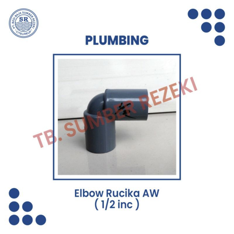 Jual Plumbing Elbow Rucika Aw ( 1/2 inc ) | Shopee Indonesia