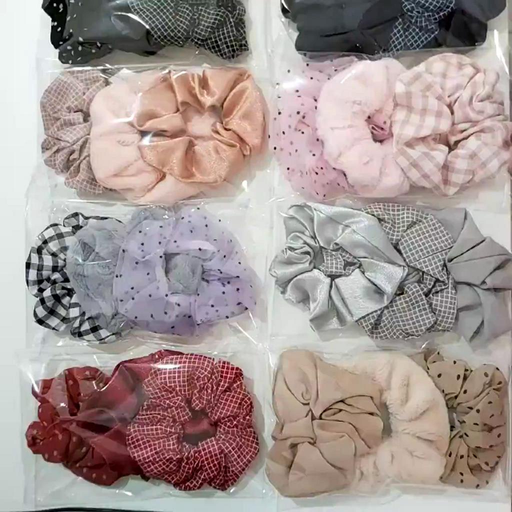 Jual 3Pcs/Set Scrunchie - Kunciran / Ikat Rambut Cepol Hijab / Jilbab ...