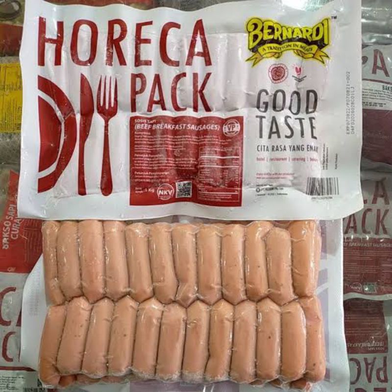 Jual sosis sapi bernardi horeca pack VP 1kg | Shopee Indonesia