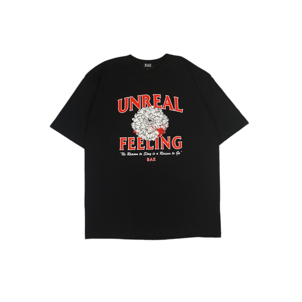 Jual Bae Oversized T-shirt Unreal Feeling Black | Shopee Indonesia