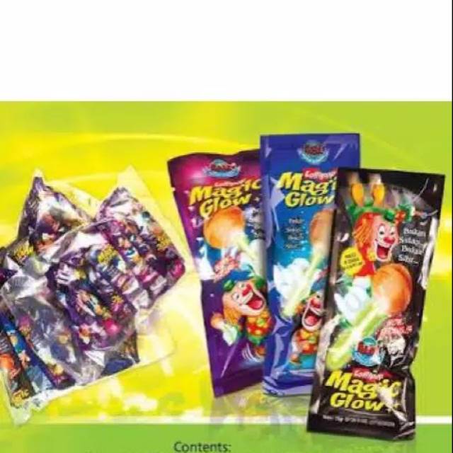 Jual Permen Magic Glow Lolipop Rasa Vanila | Gagang Nyala | Polos ...