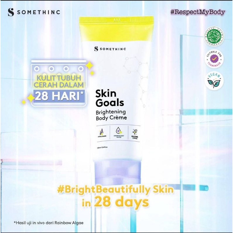 Jual SOMETHINC SKIN GOALS Brightening Body Creme 100ML | Shopee Indonesia