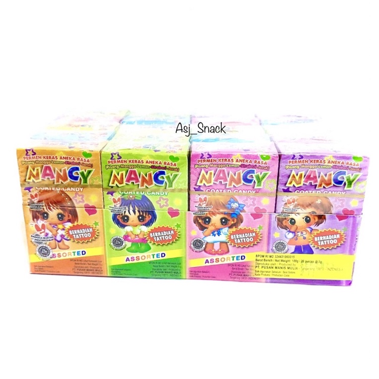 Jual Permen Keras Permen Nancy Coated Candy Berhadiah Tato ( 20 pcs x ... Jual Permen Keras Permen Nancy Coated Candy Berhadiah Tato ( 20 pcs x ...