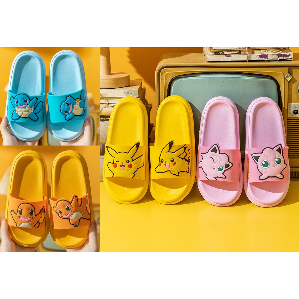 Jual Sendal Slop Anak Cute Pikachu Charmander Jiglypuff Pokemon ...