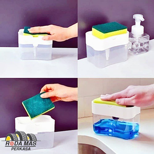 Jual Tempat Sabun Cuci Piring - Soap Pump Sponge Caddy Dispenser Spons ...