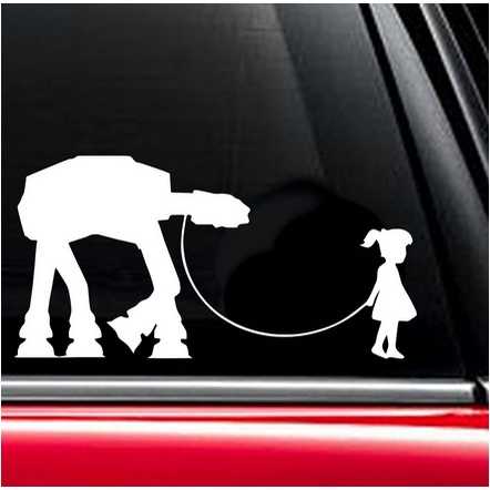 Jual Stiker Mobil Anak & pet Robot AT-AT Star Wars Sticker Car Decal ...