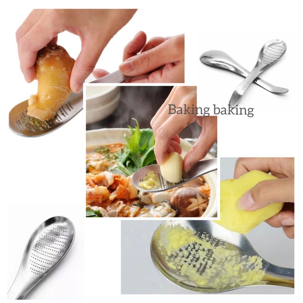 Jual Sendok Parutan Jahe Rempah Lemon Bawang/ Wasabi Spoon Grater ...