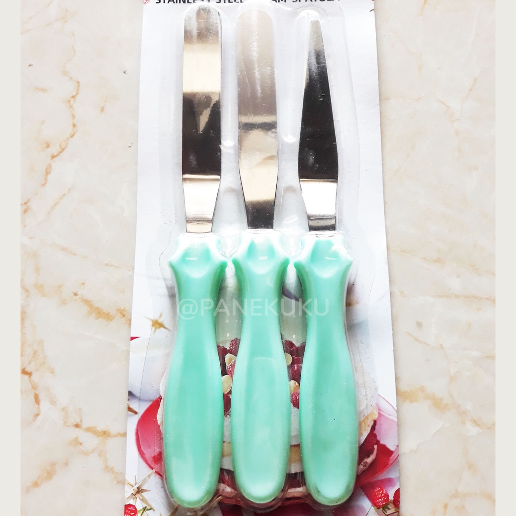 Jual Spatula buttercream 3in1/ Spatula poles penghalus buttercream ...