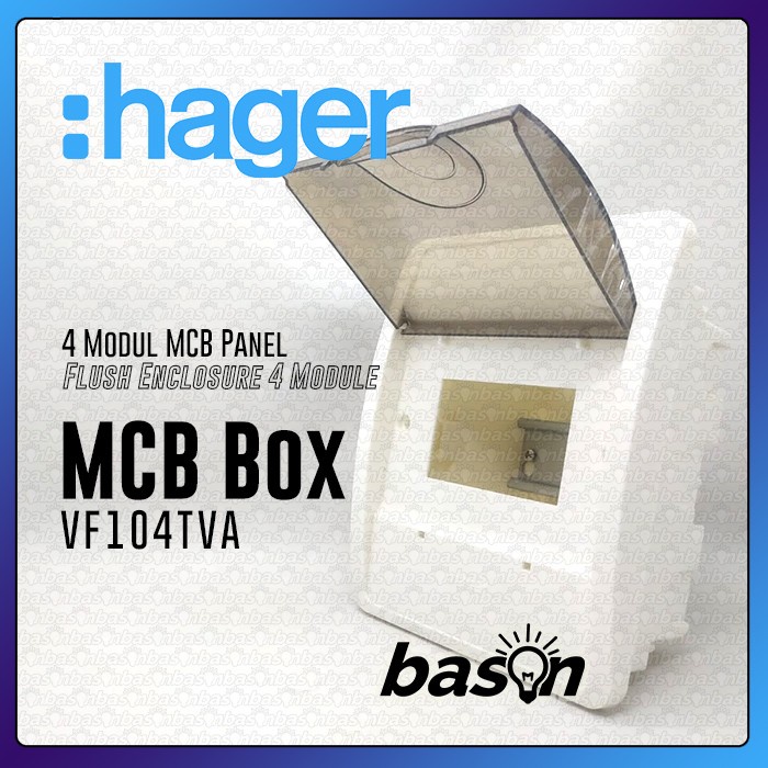 Jual HAGER VF104TVA MCB Box Inbow Flush Mounted - 4 Group MCB Panel ...
