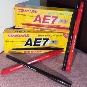 Jual Pulpen Standard AE7 0.5 mm (Tinta Hitam, Tinta Biru, Tinta Merah ...