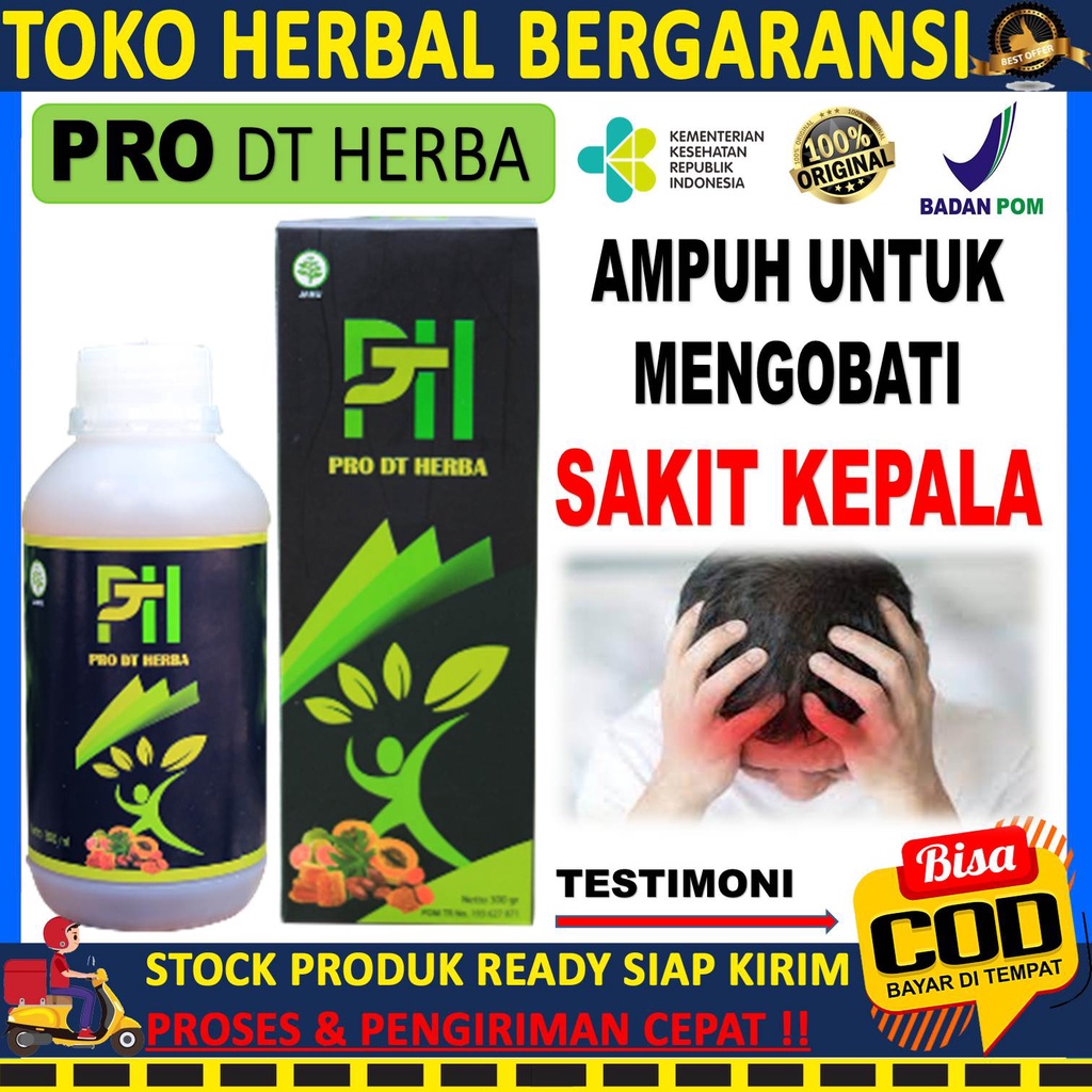 Jual PRO DT Herba-sakit kepala pusing kepala sakit kepala sebelah obat ...