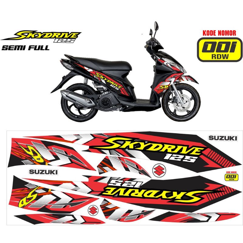 Jual stiker decal striping Suzuki Skydrive 125 semi full | Shopee Indonesia