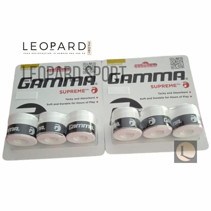 Jual Overgrip Gamma Supreme White isi 3 / Grip Raket Tenis/Badminton ...