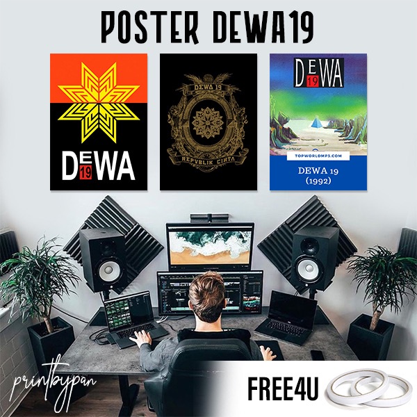 Jual Poster Band DEWA 19 Full - Poster Dinding Aesthetic - Poster Band Metal Rock A3 A4 ...