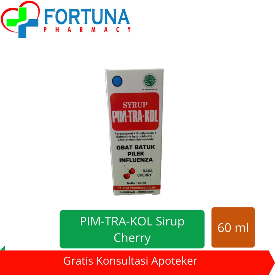 Jual PIM-TRA-KOL Sirup Cherry 60 ml | Shopee Indonesia
