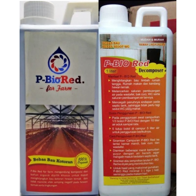 Jual (P-BIO RED) PENGHILANG BAU KOTORAN HEWAN TERNAK, BANGKAI ataupun ...