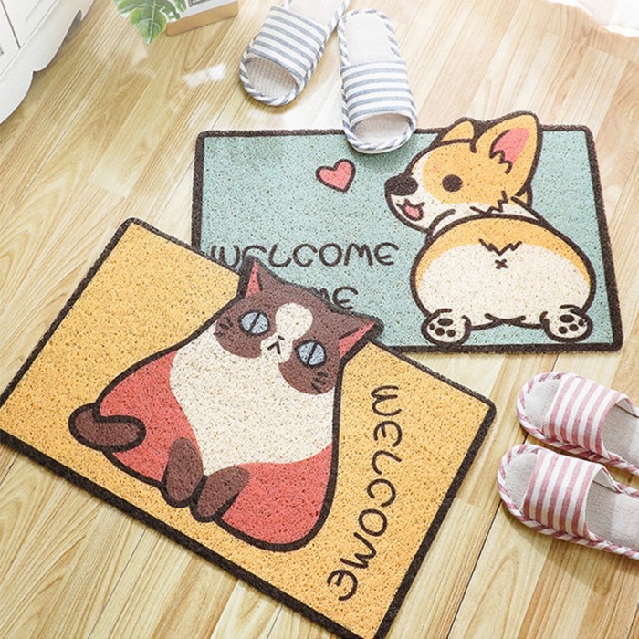 Jual KESET ANIMAL LUCU KESET PCV ANTI SLIP WELCOME HELLO UK 40X75 CM ...