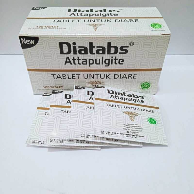 Jual New Diatabs Attapulgite Obat Diare, Mencret, Mules 1strip isi 4 ...