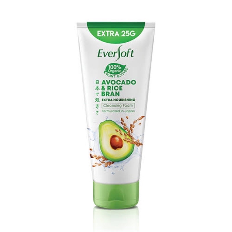 Jual Eversoft Avocado & Rice Bran Oil Extra Nourishing Facial Cleanser ...