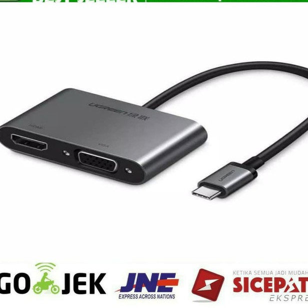 Jual UGREEN USB C TO VGA DAN HDMI CONVERTER NEW MACBOOK AND TV 4K FULL ...