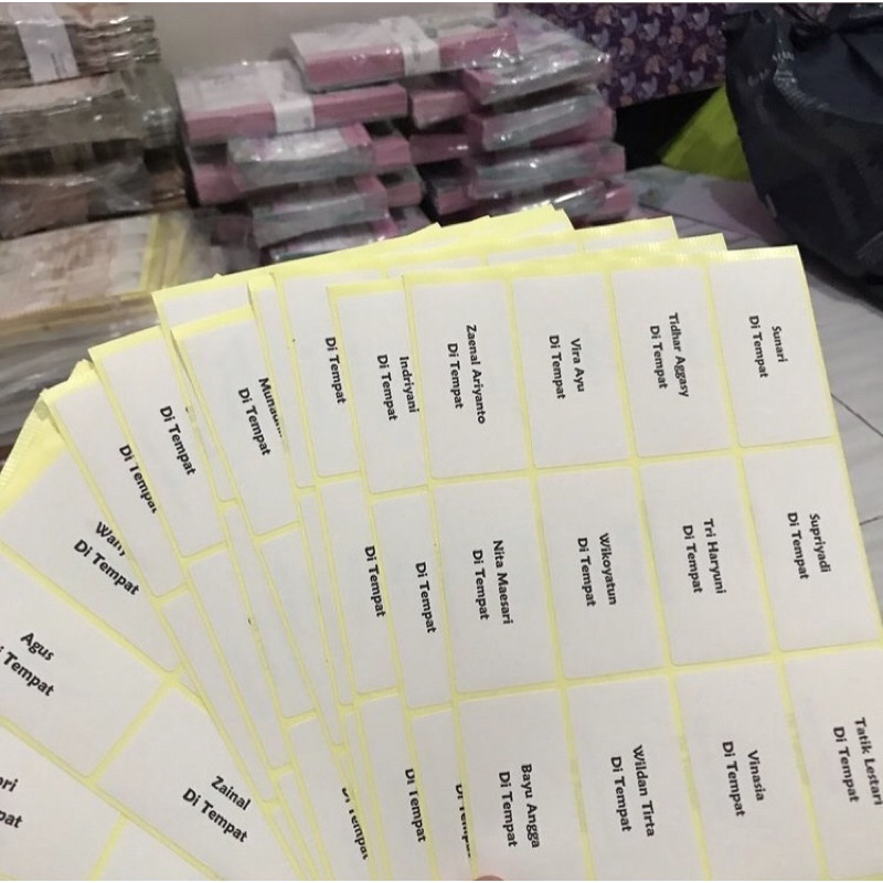 Jual Jasa Print Label Nama Undangan Djoeragan Cetak | Shopee Indonesia