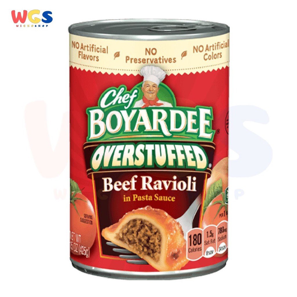Jual Chef Boyardee Overstuffed Beef Ravioli in Pasta Sauce 15oz 425g ...