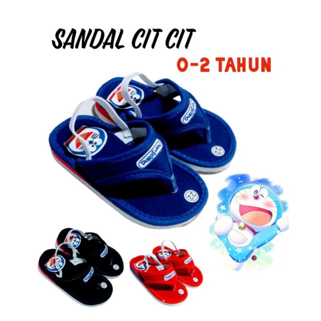 Jual [0-2th] SANDAL BABY BUNYI CITCIT DORAEMON / SANDAL BUNYI NYIT NYIT ...