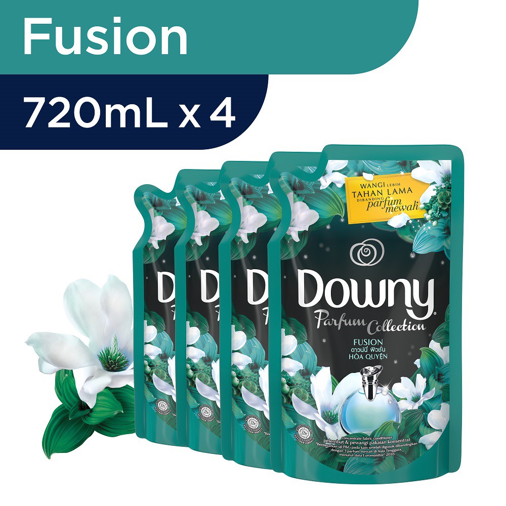 Jual Downy Fusion Refill / Hijau 720ml (Paket Isi 4) | Shopee Indonesia