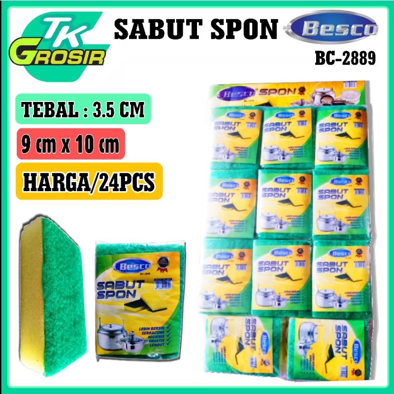 Jual 24 pcs sabut spon cuci piring/sabut/spon/sponge cuci piring/spon ...