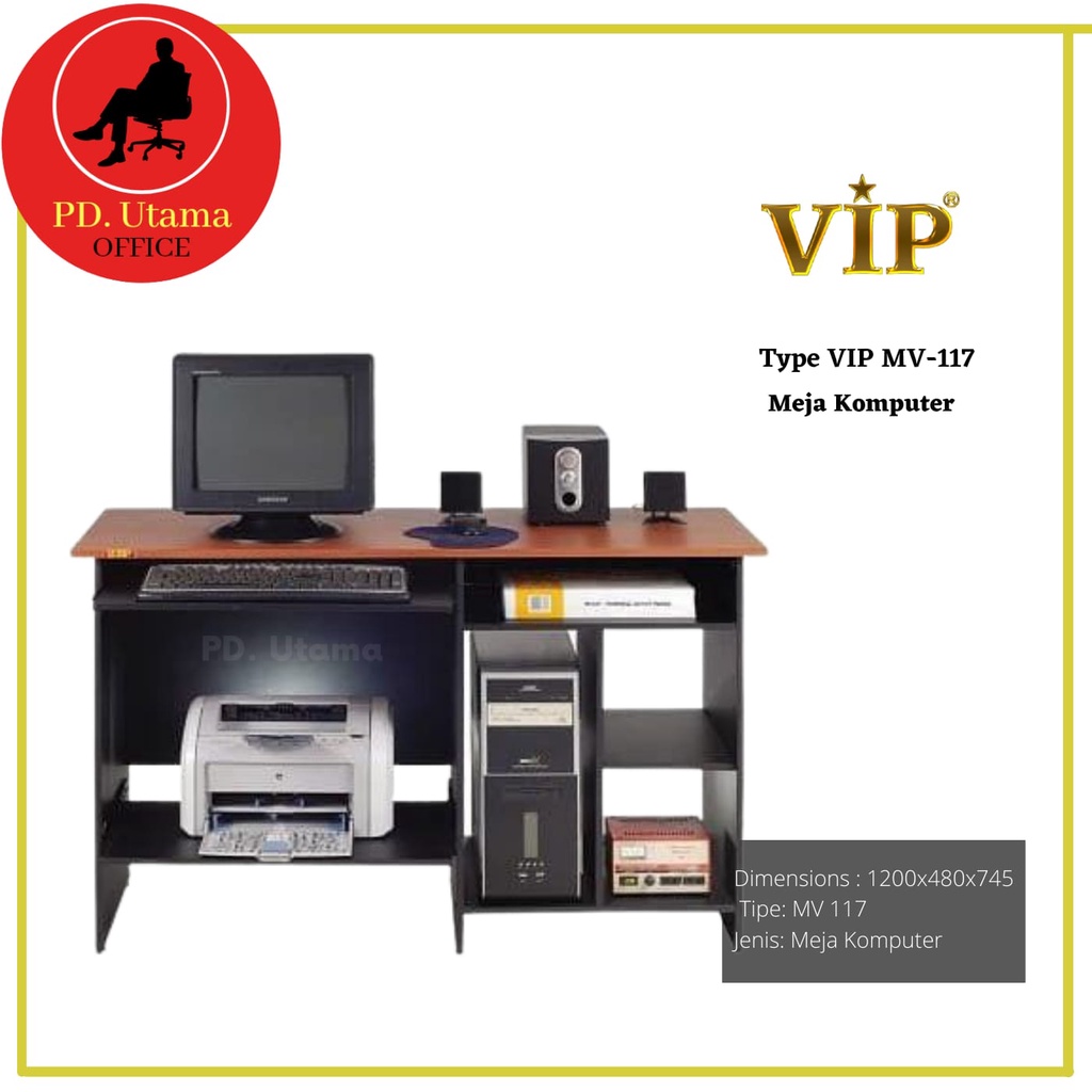 Jual Meja Komputer VIP MV 117 Computer Table | Shopee Indonesia