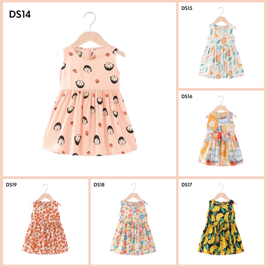 Jual MINIBOO - Dress Anak Bayi (Kode DS14-DS19) Motif Lucu Gaun Bayi ...