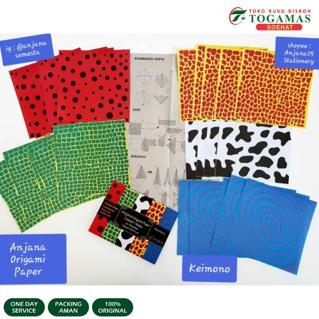 Jual Kertas lipat motif lucu/kertas lipat motif binatang/kertas lipat ...