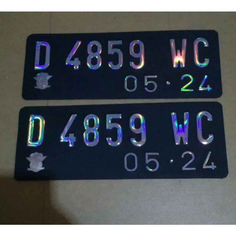 Jual plat nomor motor model font hologram | Shopee Indonesia