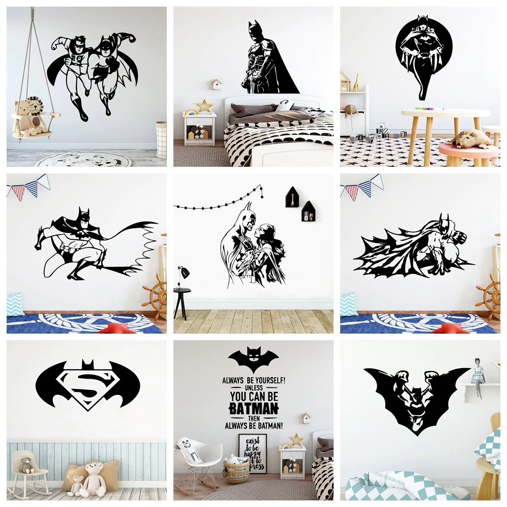 Jual Stiker Dinding Super Hero Batman Hiasan Ruangan Kamar Tidur Anak ...