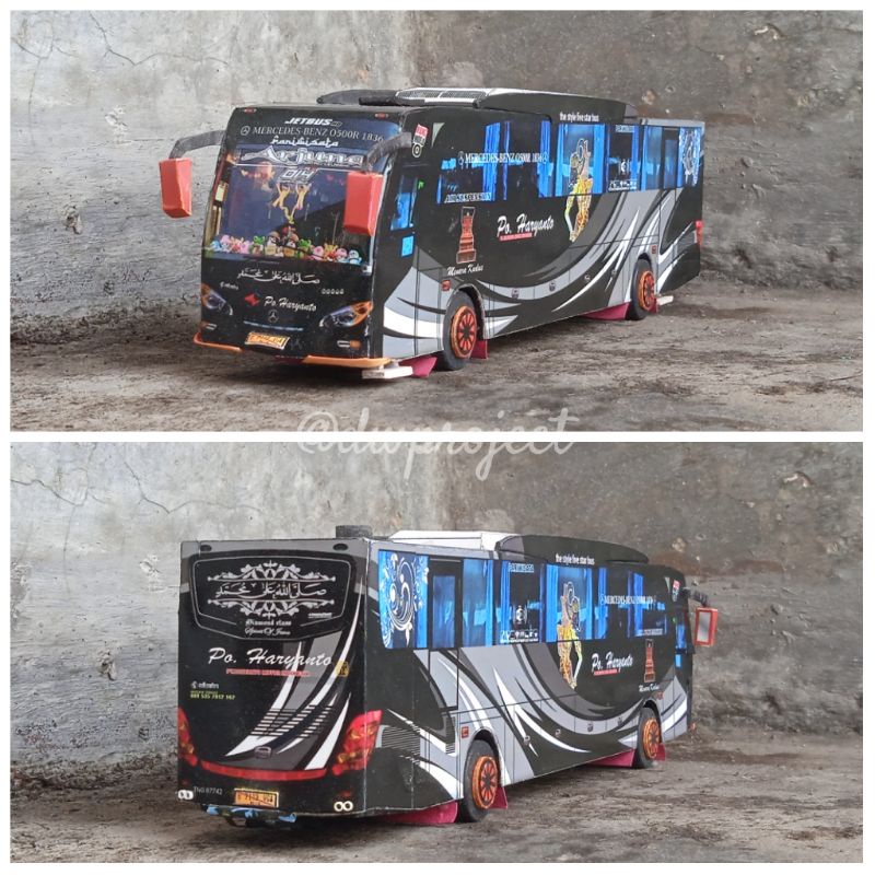 Jual MINIATUR BUS PO HARYANTO (PaperCraft Bus) | Shopee Indonesia