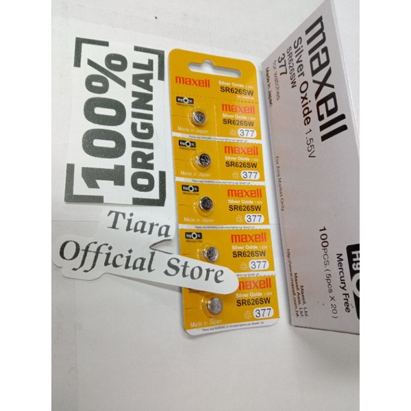 Jual Baterai jam tangan 626 original batre 626 maxel battery 377 ...