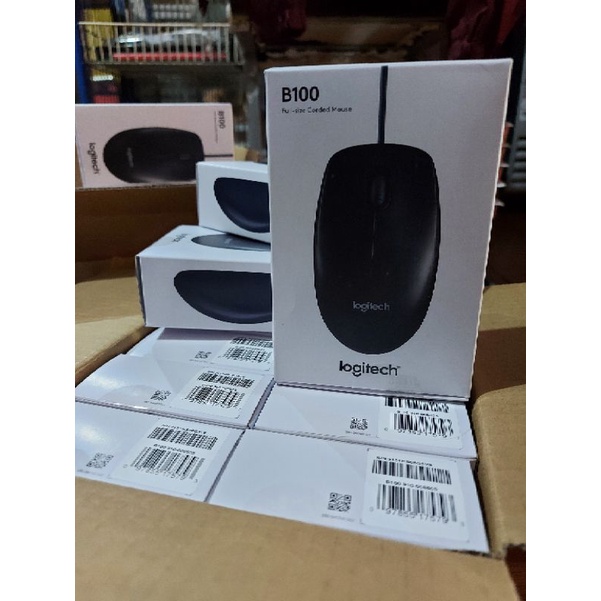 Jual mouse logitech B100 original | Shopee Indonesia