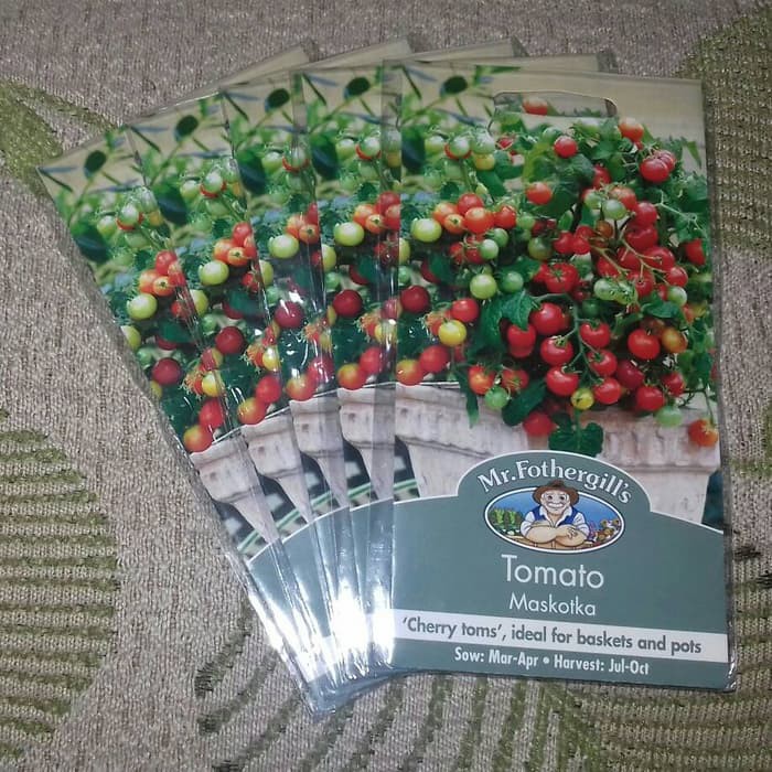 Jual Benih Tomat Cherry Tomato Maskotka Mr Fothergills- original pack ...