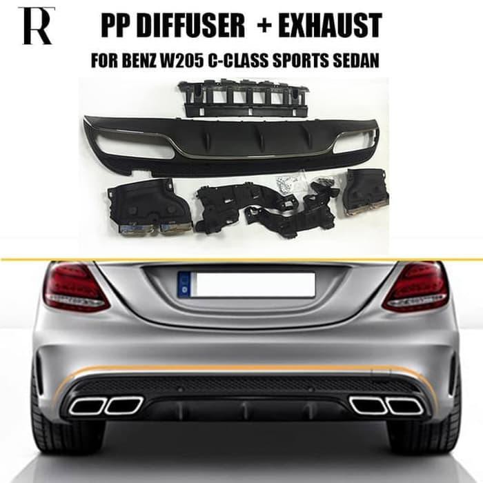 Jual *Otomotif* Mercedes benz W205 C class c63 AMG style diffuser ...